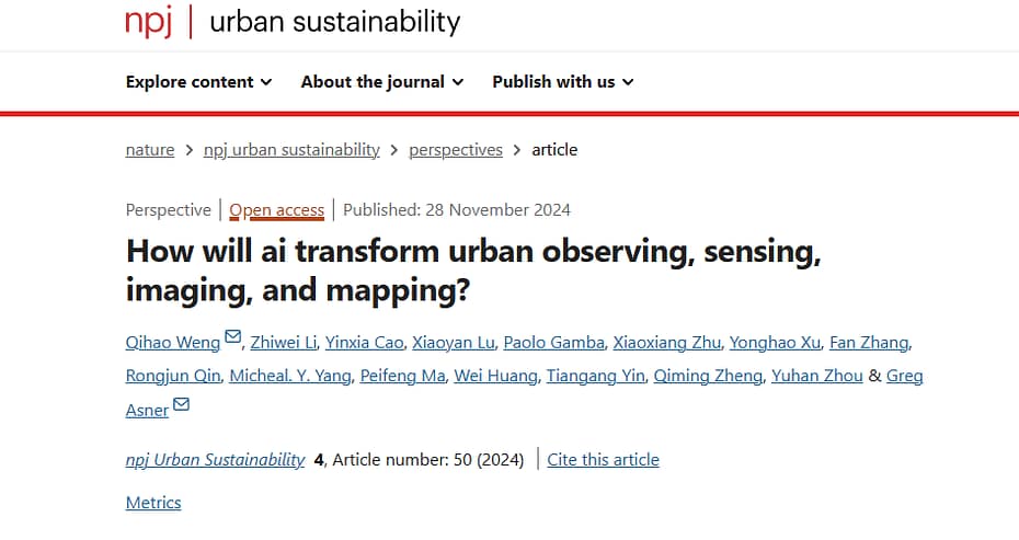 Perspective: AI’s Transformation in Urban Observation and Mapping - RCAIG